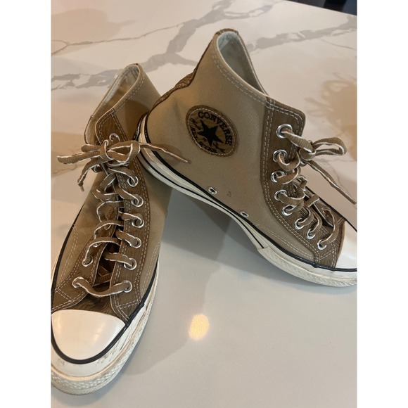 Converse | Shoes | Converse Chuck Taylor All Star High Top Tan Canvas ...